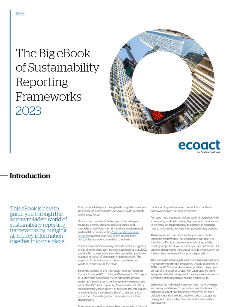 Sustainability Reporting Frameworks 2023 | PDF | Carbon Offset | Climate Change