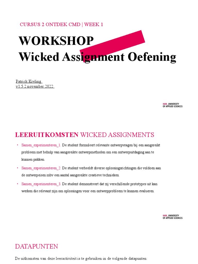 C2 W1 Oefening Wicked Assignment - v1.5 | PDF
