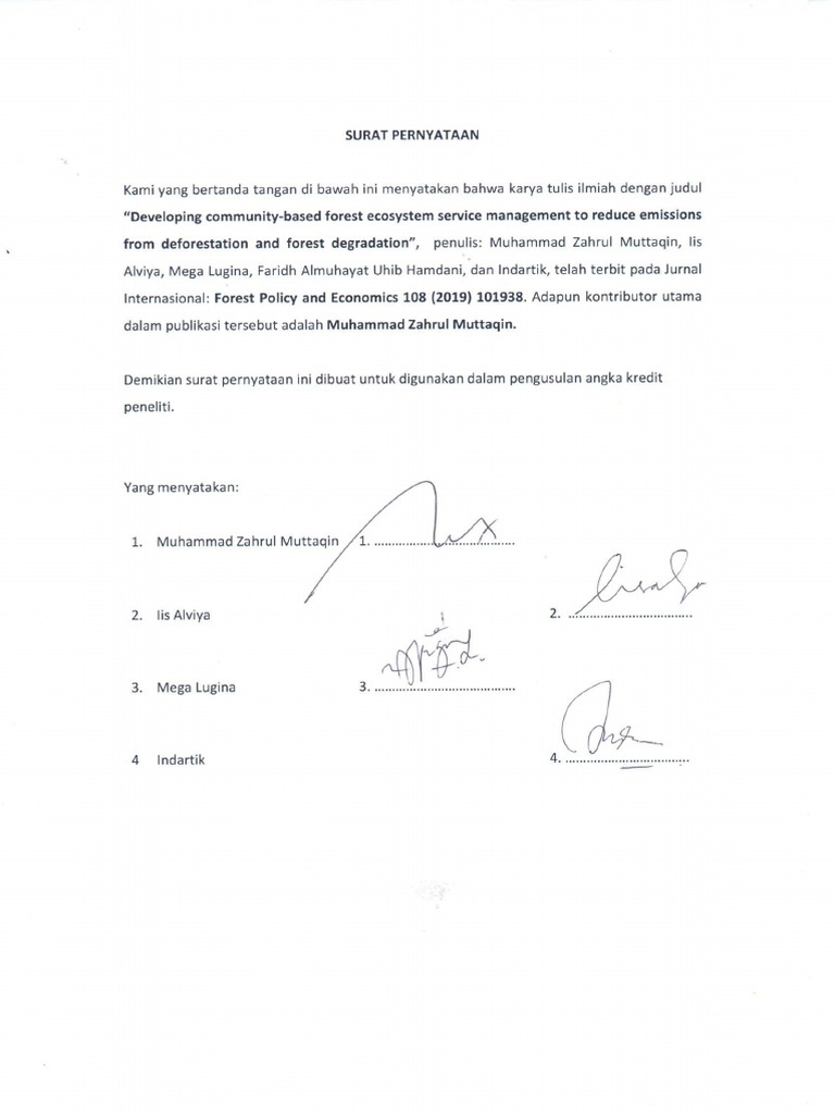 Developing Community Based Forest Ecosystem Service Management To