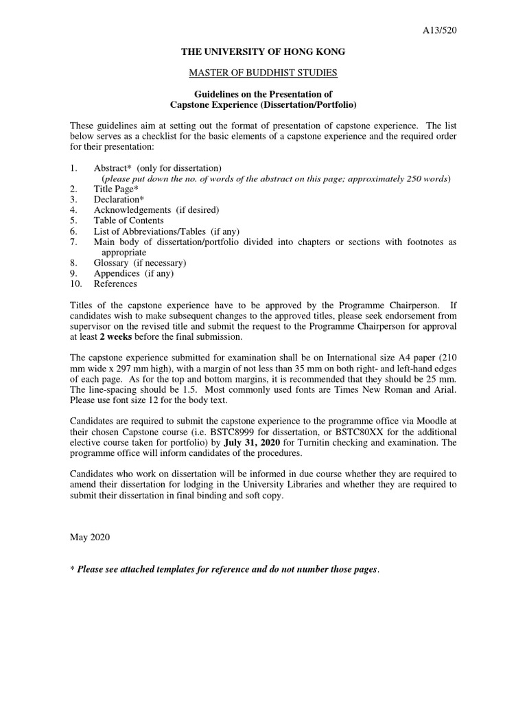 MBS - Guidelines On The Presentation of Capstone Experience (A13 - 520 ...
