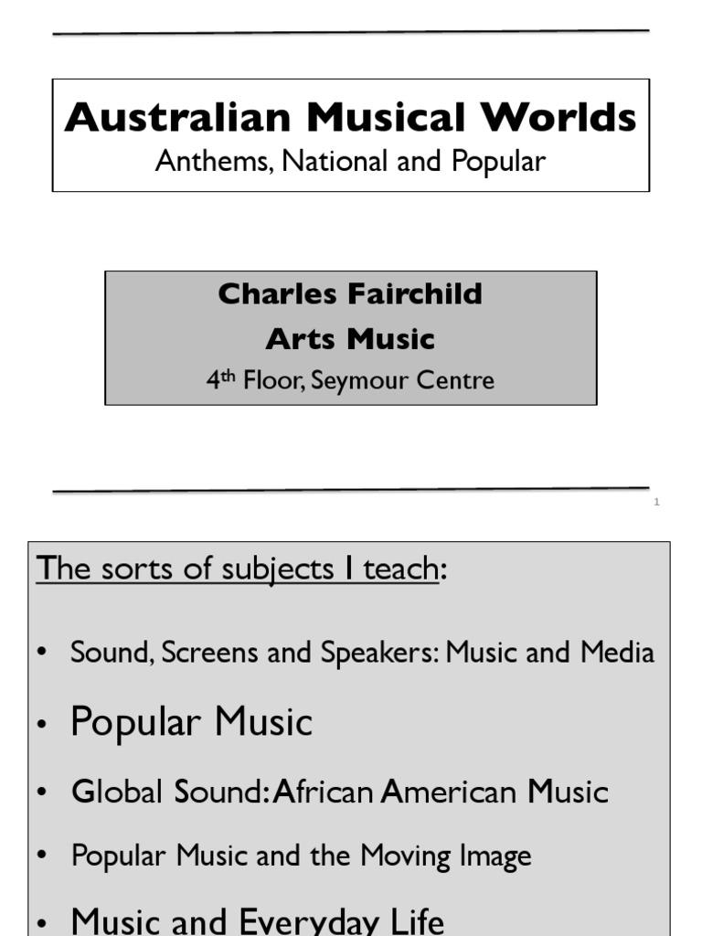 AMW Lecture 1 ANTHEMS | PDF | Gesture | Cognitive Science