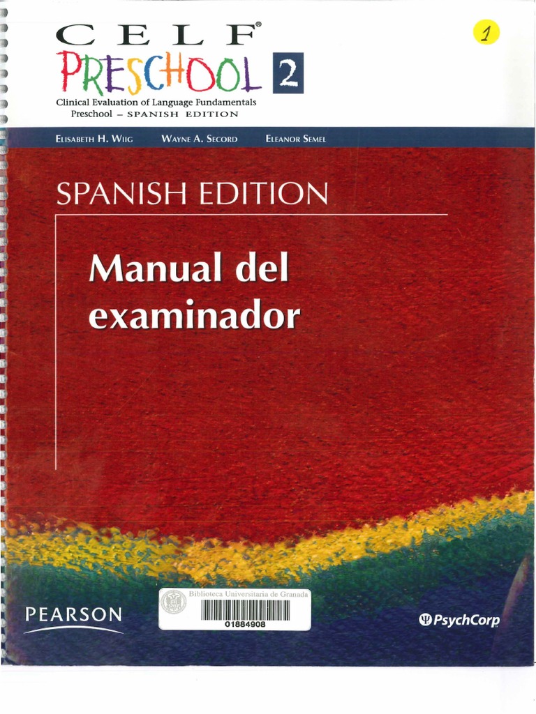 Celf Preschool-2 Manual | PDF