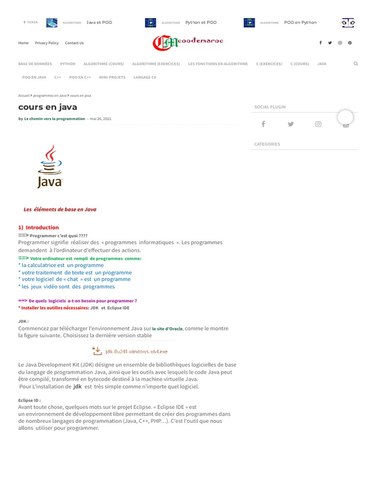 Cours en Java | PDF