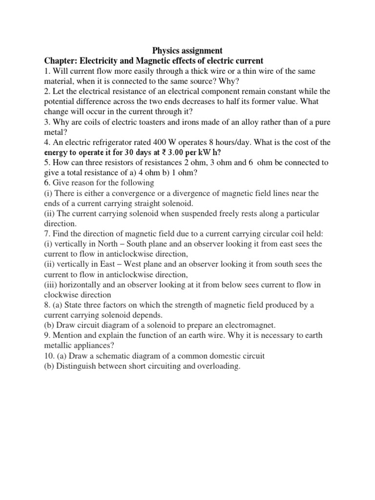 Physics Assignment | PDF