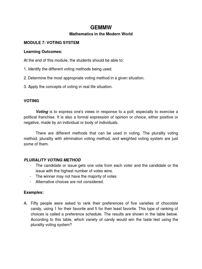 Module 7 Voting System Pdf Voting Governance 8153
