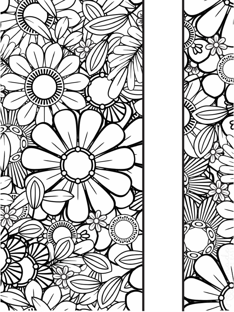 Spring Coloring Pages Hello Spring Flower Doodle For Adults | PDF