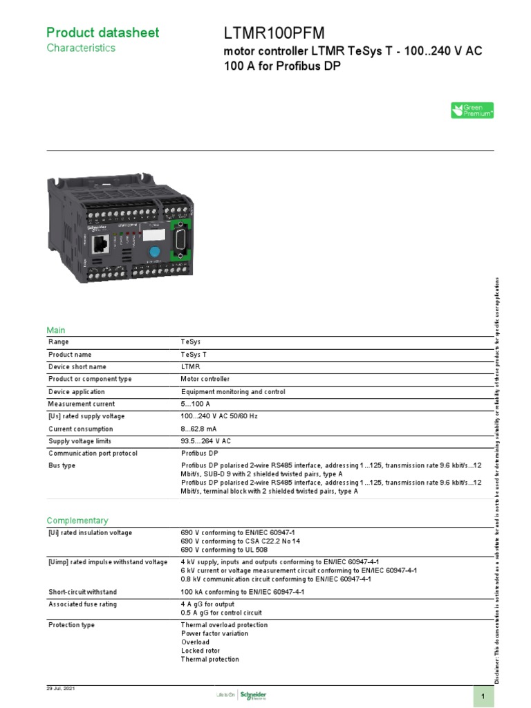 Tesys T - LTMR100PFM | PDF | Alternating Current | Electricity