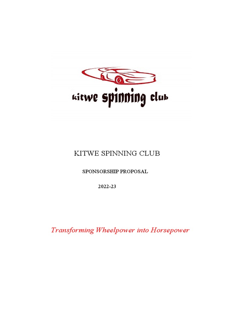 Kitwe Spinning Club | PDF | Sponsor (Commercial) | Marketing