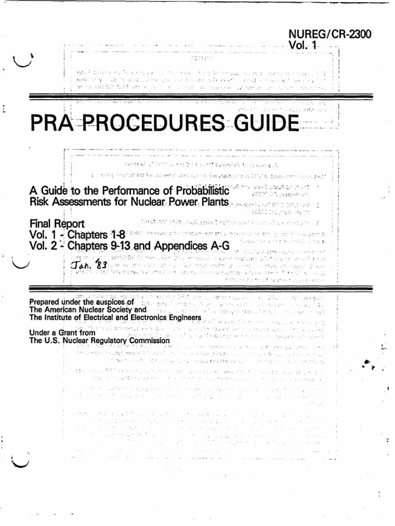 NUREG 2300 PRA Procedures Guide 1983 | PDF | Estimation Theory | Statistics