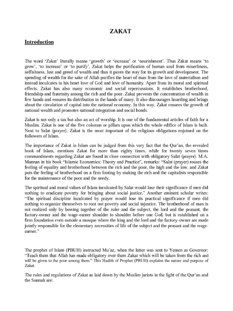 Zakat | PDF