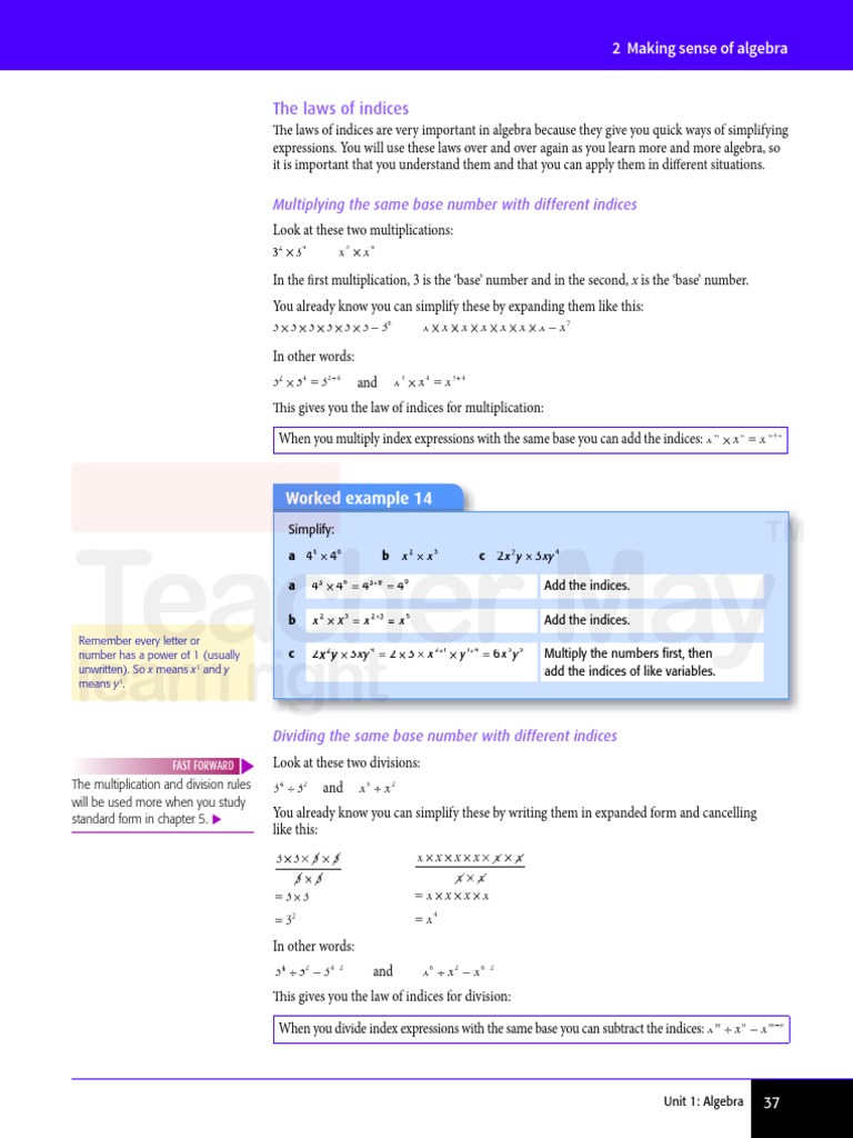 Indices Set 1 | PDF | Multiplication | Algebra