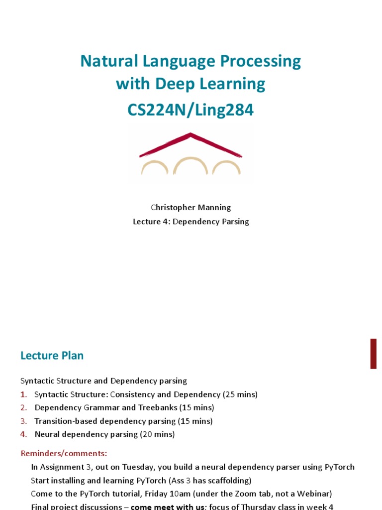 Natural Language Processing With Deep Learning CS224N/Ling284 | PDF ...