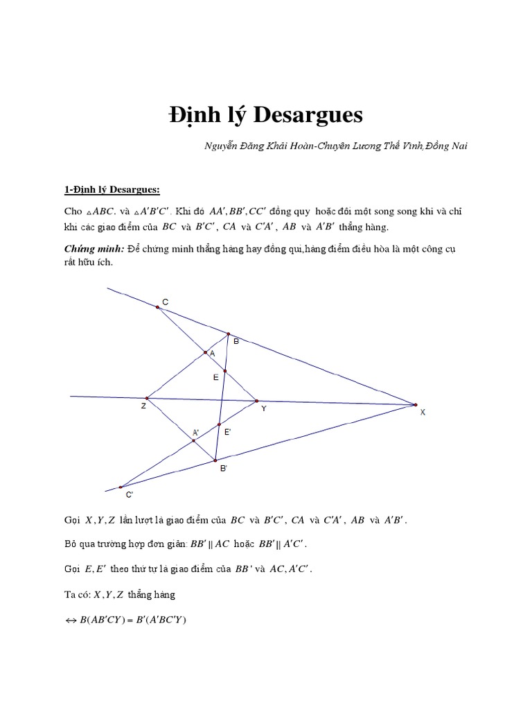 Dinh Ly Desargues | PDF