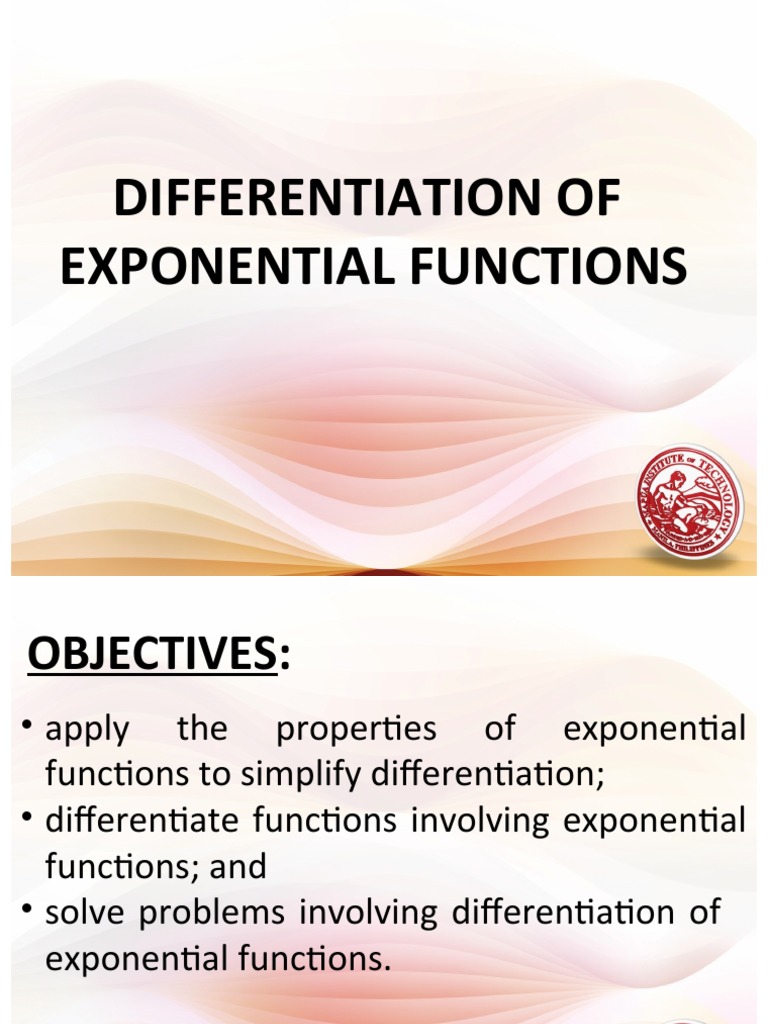 L10 Derivative of Exponential Functions | PDF | Derivative | Logarithm