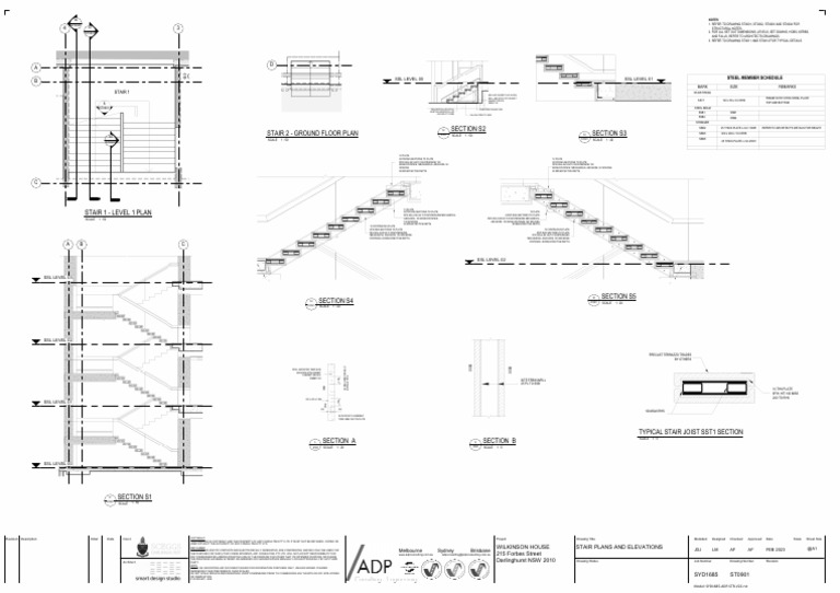 Stair Plans and Elevations | PDF | Stairs | Buildings And Structures