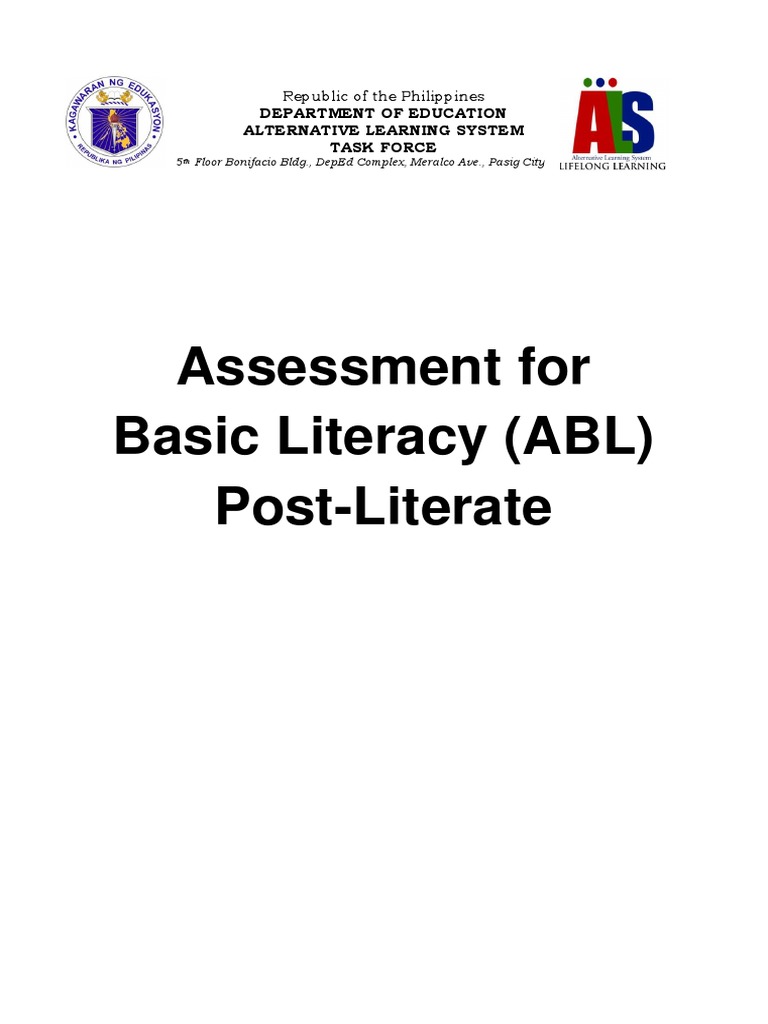 ABL Post-Literate Assessment Guide | PDF