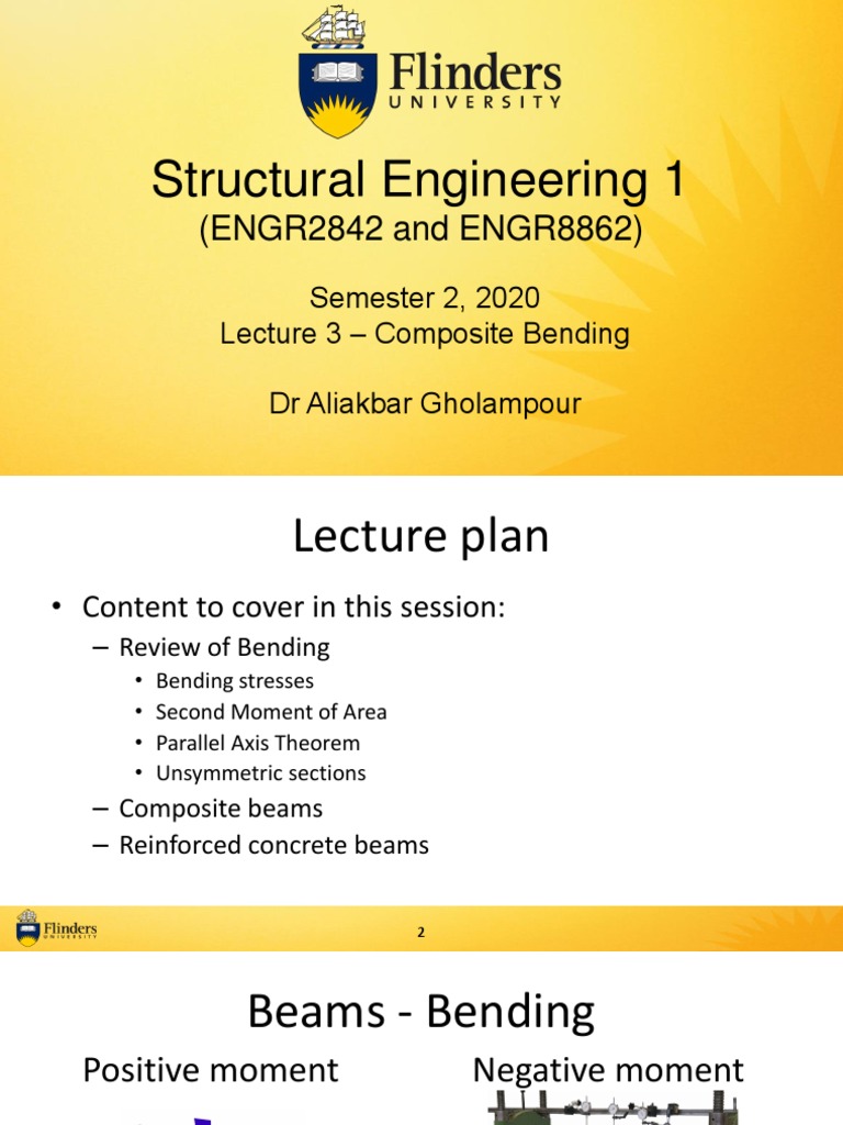 Lecture 3 Composite Bending Pdf Bending Beam Structure