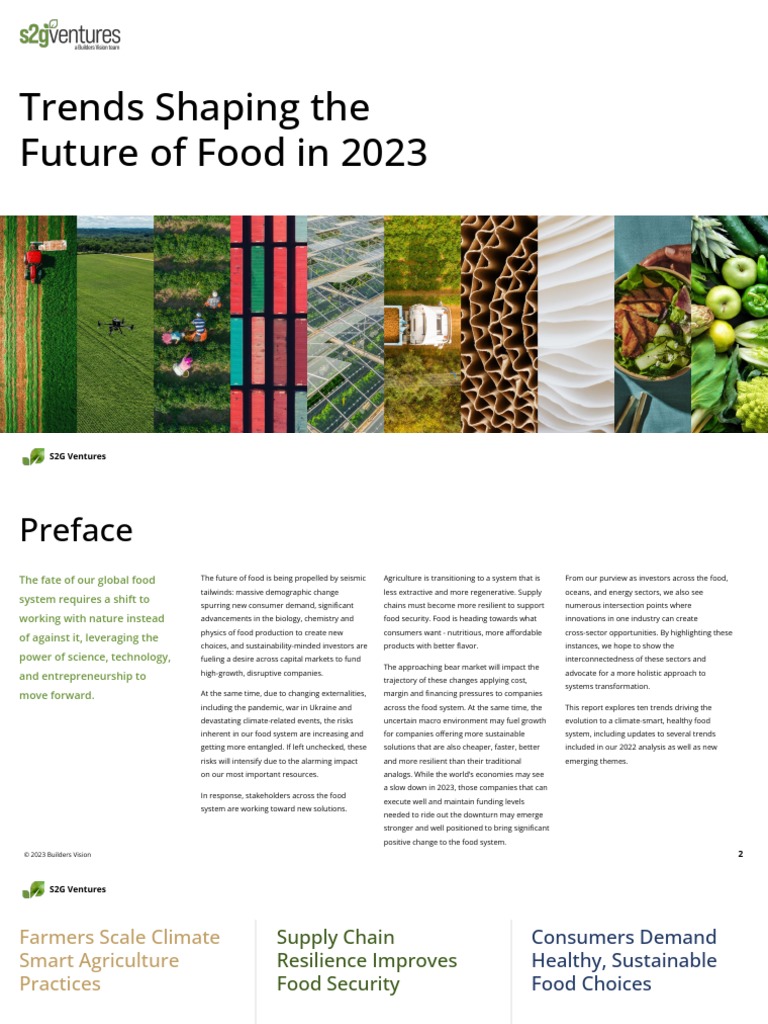 S2G Food Trends Report 2023 | PDF | Agriculture | Food Security