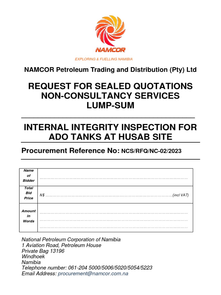 Request For Sealed Quotations Non Consulting Services INTERNAL ...