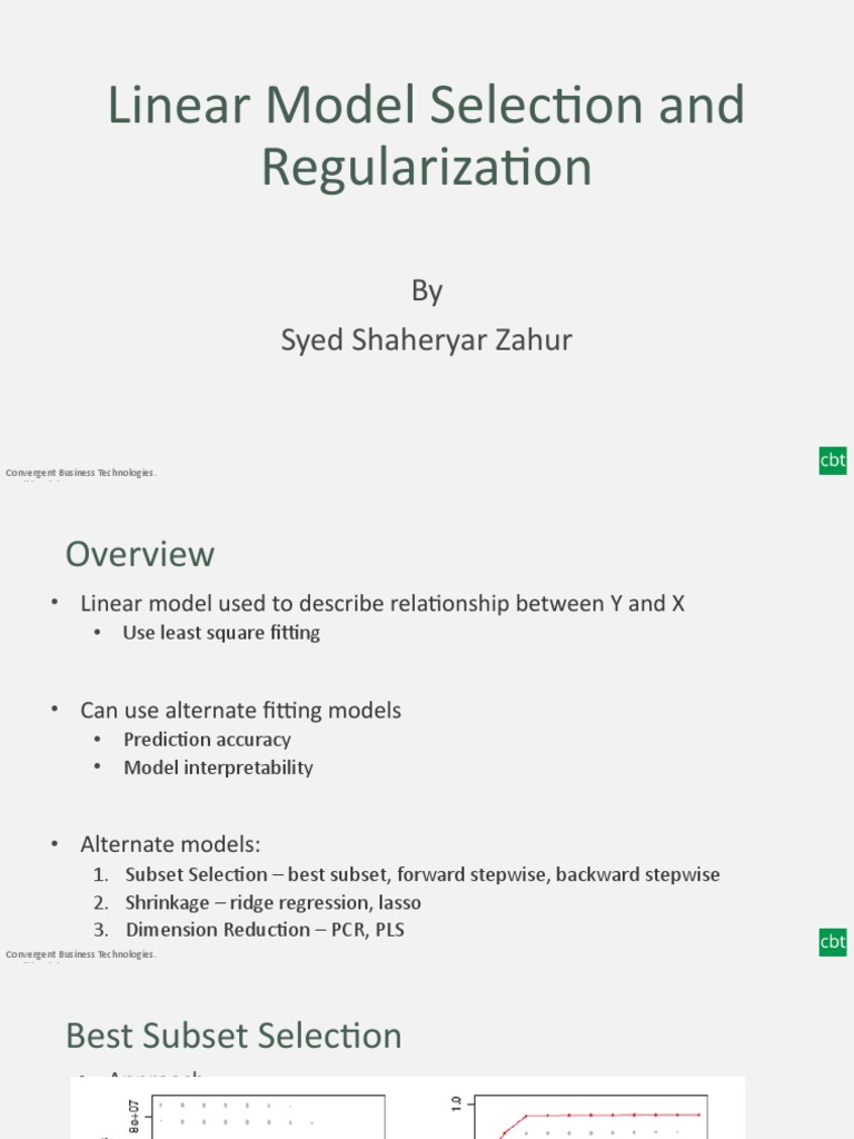 Linear Model Selection Techniques | PDF | Least Squares | Regression Analysis