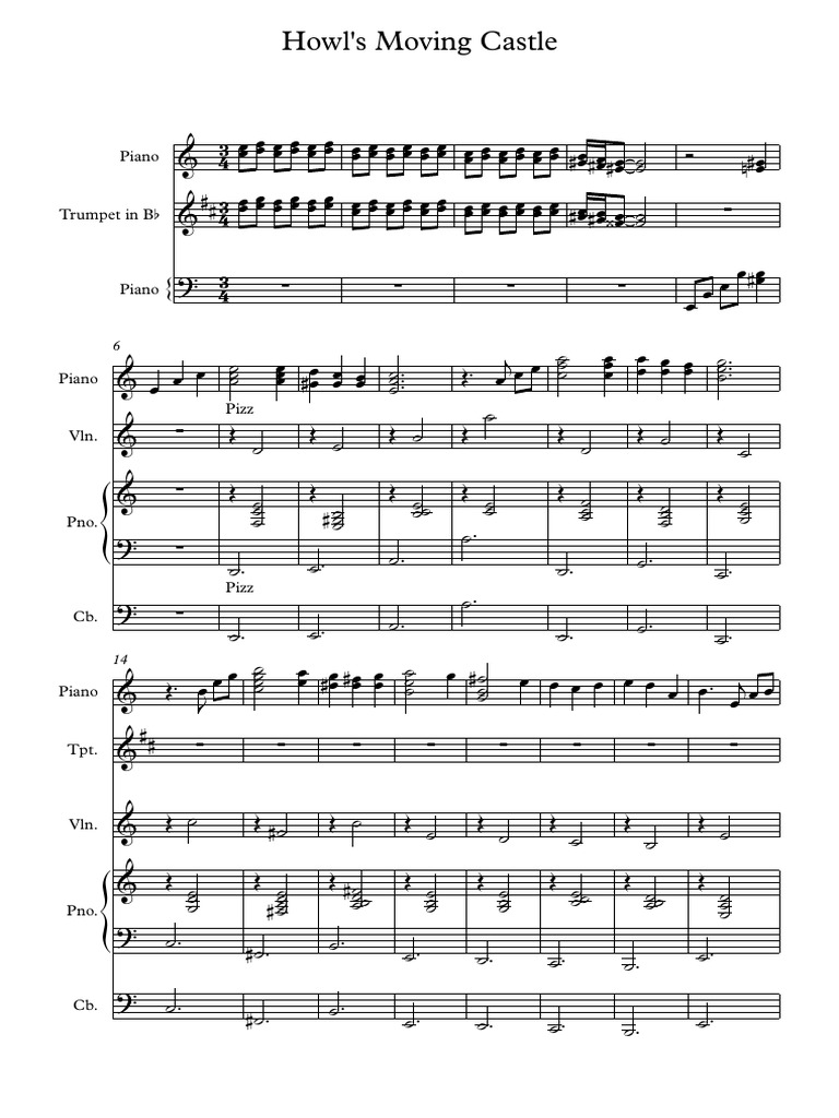 Howl's Moving Castle Impresion - Score and Parts | PDF