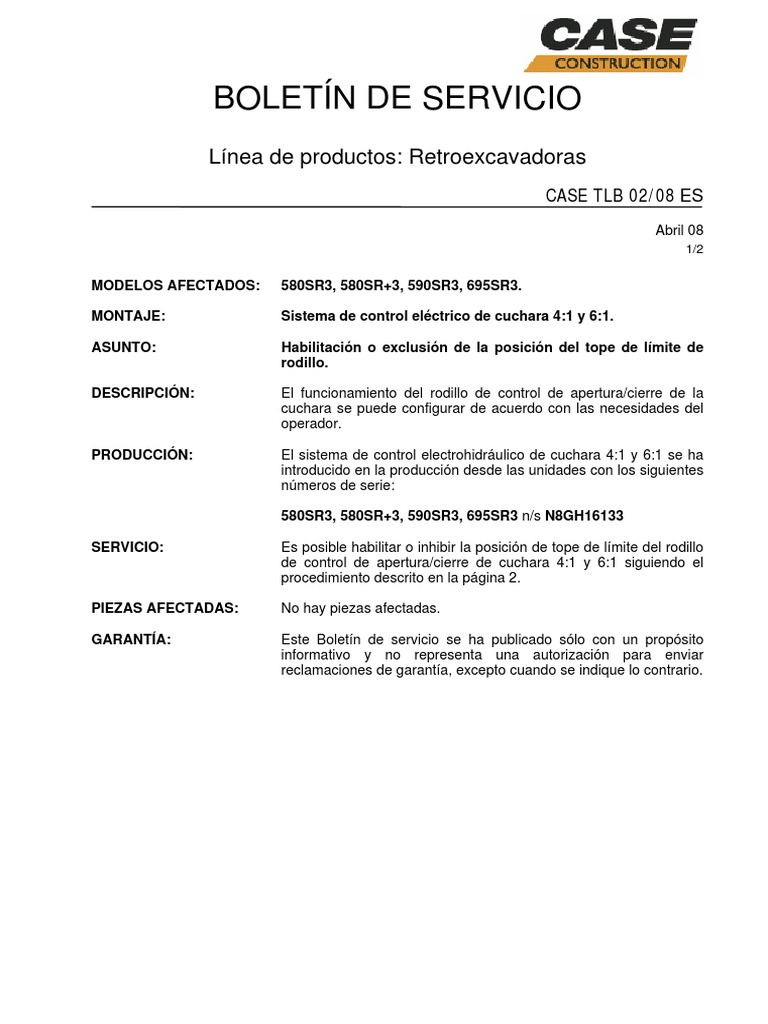 Case TLB 02-08S | PDF