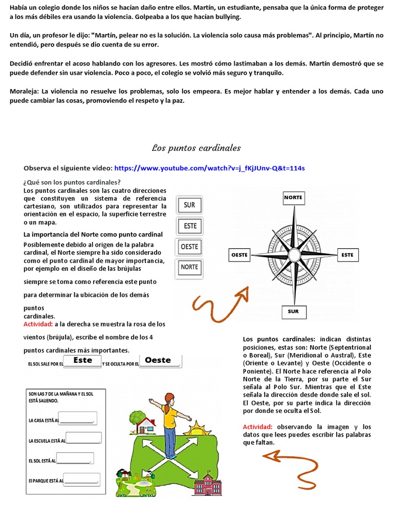 Puntos Cardinales para Niños | PDF