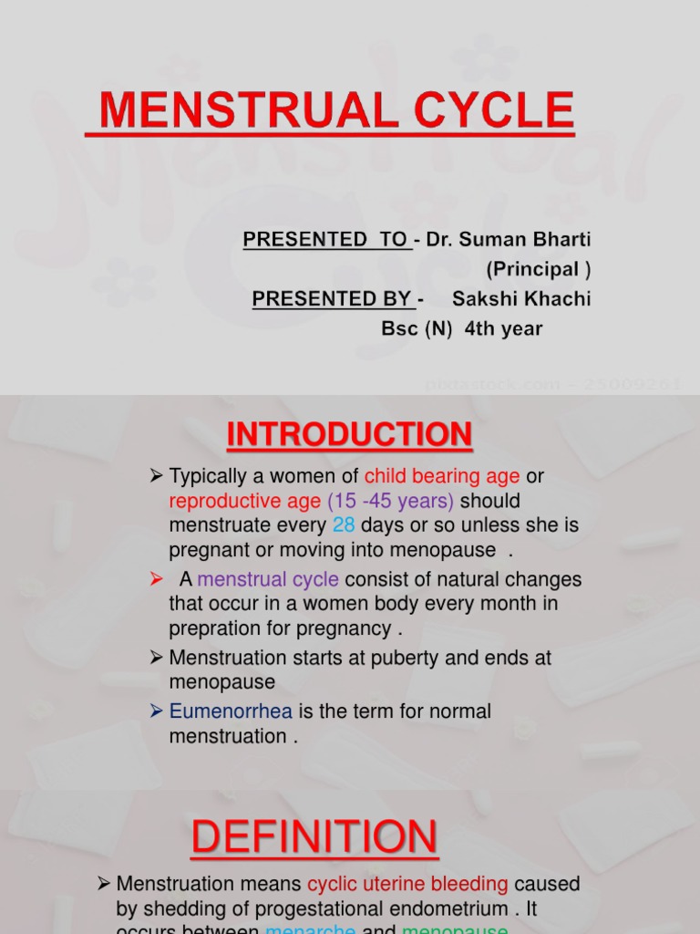 Menstrual Cycle Final | Download Free PDF | Menstruation | Menstrual Cycle
