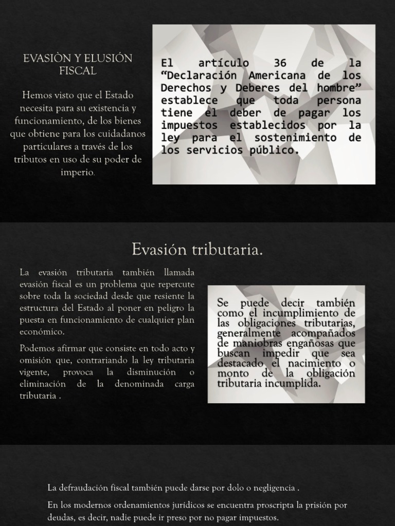 Evasión y Elusión Fiscal: Conceptos Clave | PDF | Evasión de impuestos ...