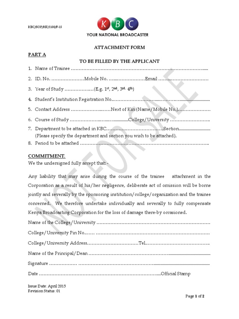 Attachment Application Form | PDF | Common Law | Justice