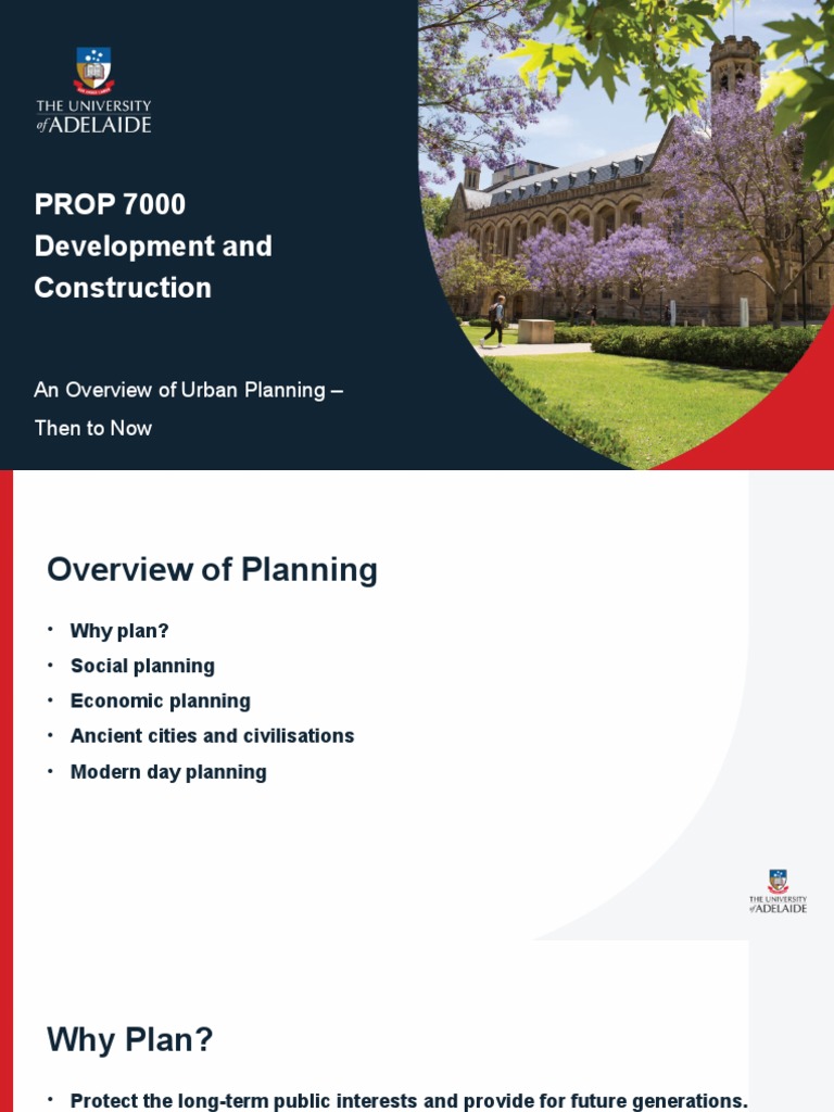 PROP 7000 Development and Construction - An Overview of Urban Planning ...