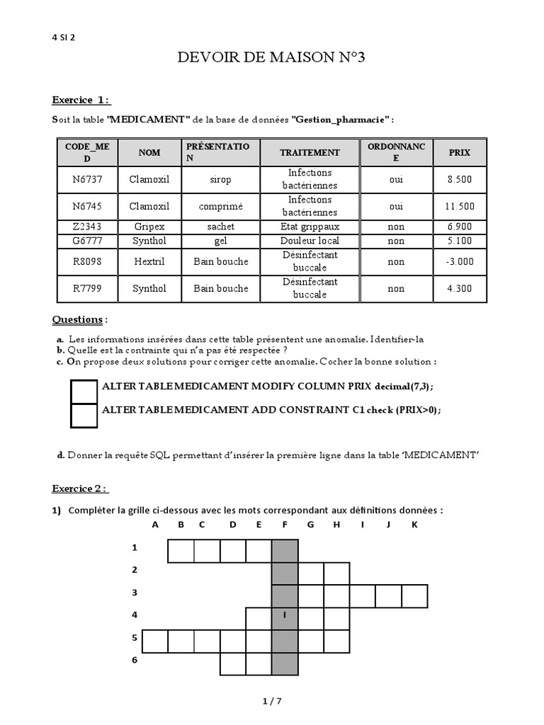 Devoir de Maison N3 | PDF | PHP | Allaitement