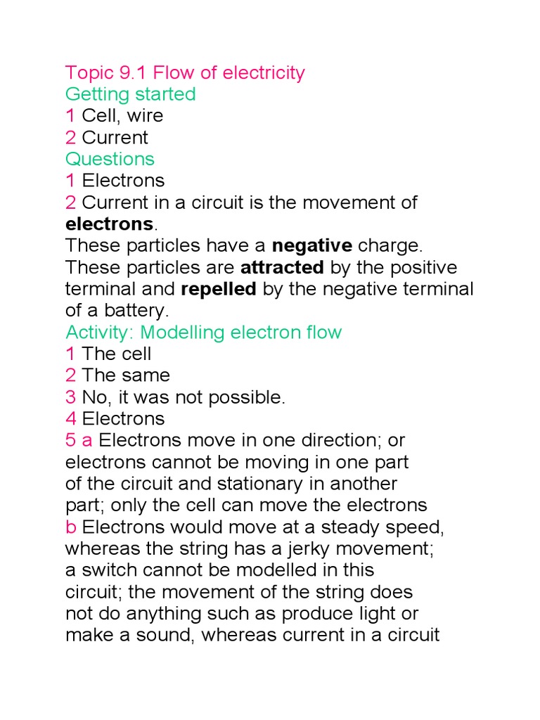 Understanding Electricity Flow | PDF