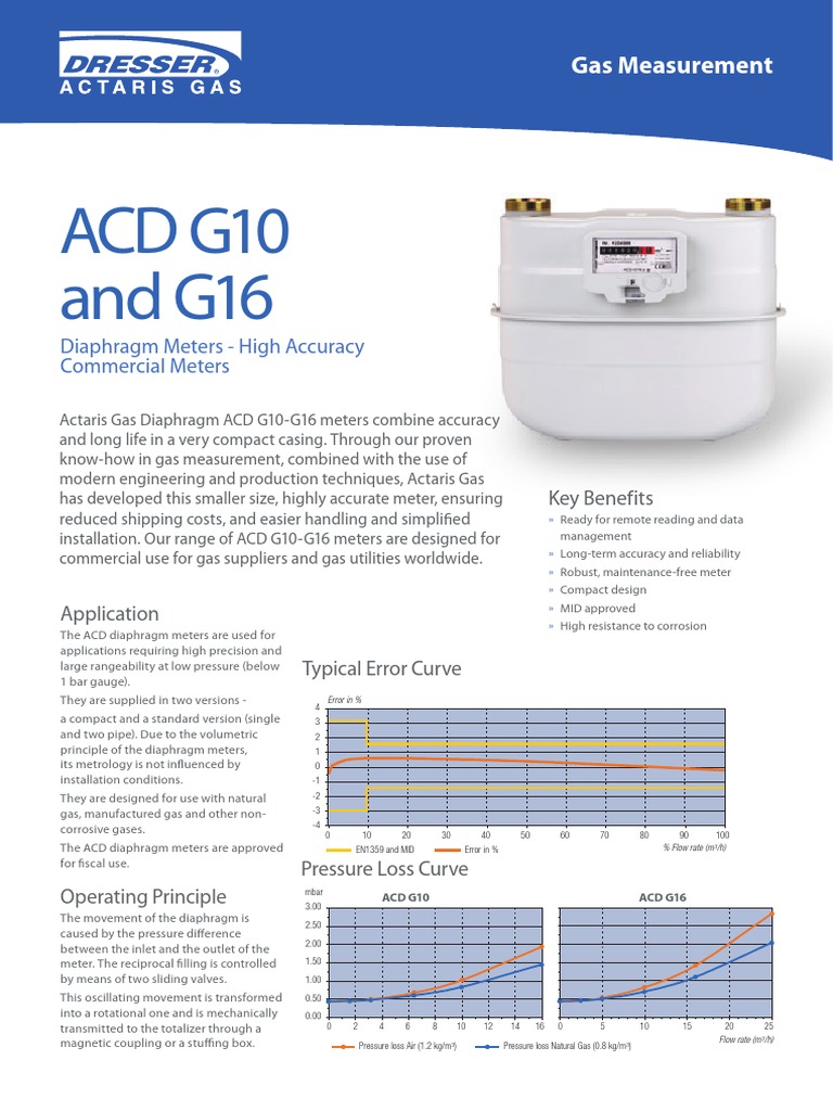 Actaris Gas Measurement ACD G10-G16 | PDF
