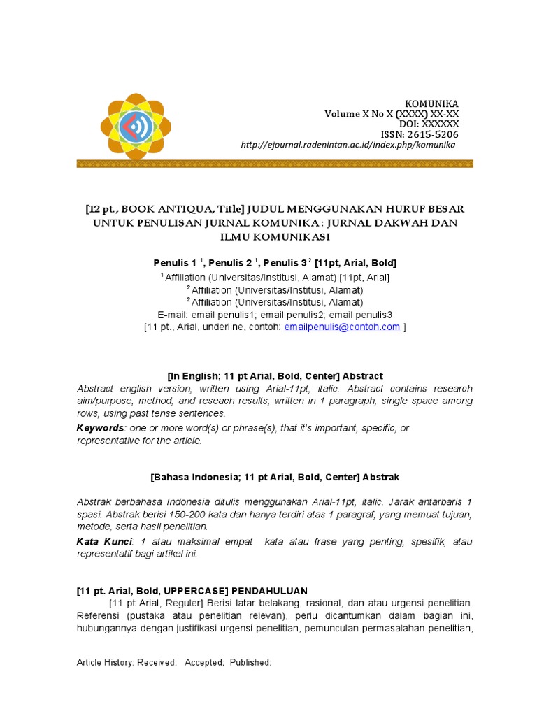 Contoh Template Jurnal | PDF