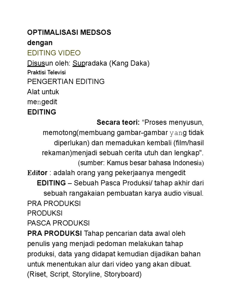 Editing 1 | PDF