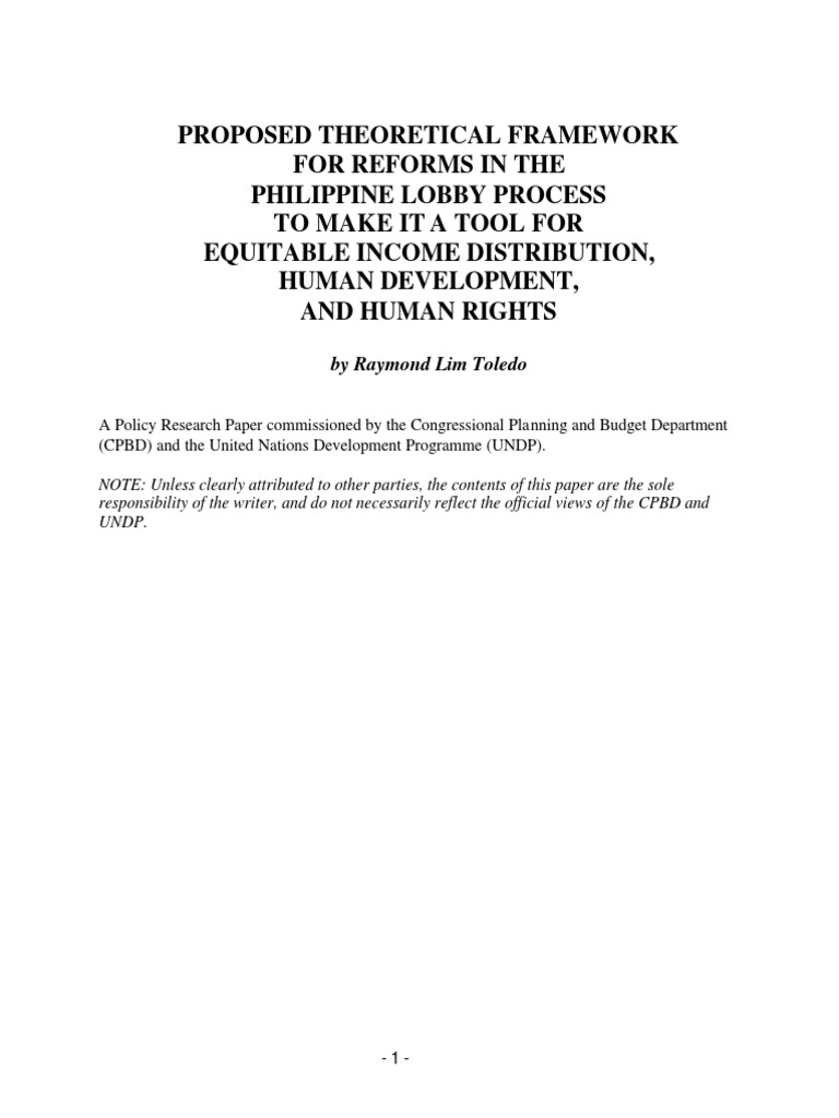Philippine Lobby Process Reform Framework | PDF | Social Science