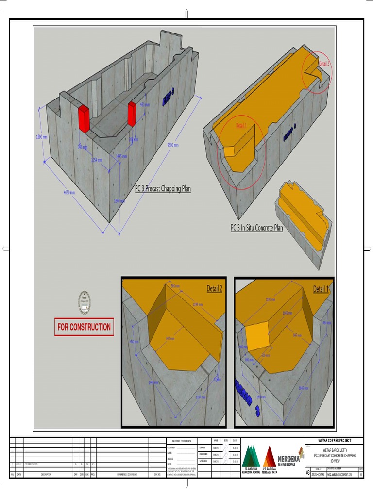 502-WBJ-00-CONST-076 - 0 - WBJ Area PC-3 Precast Concrete Chapping - IFC | PDF