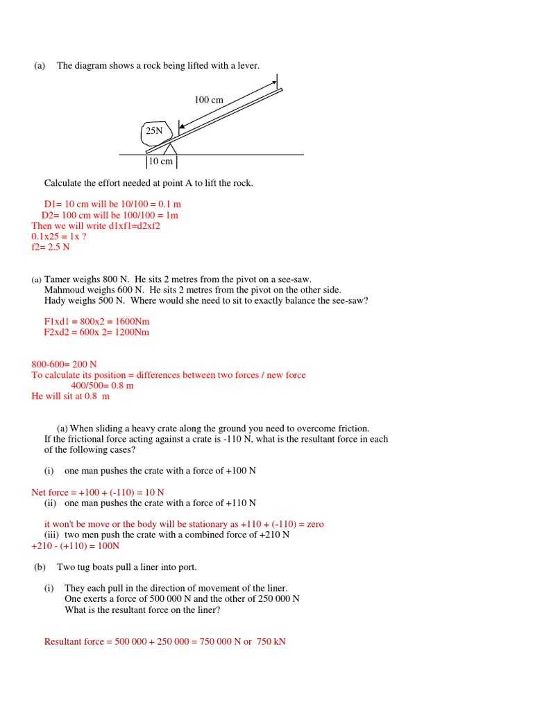 Forces New HW 2020 Revision Ans | PDF