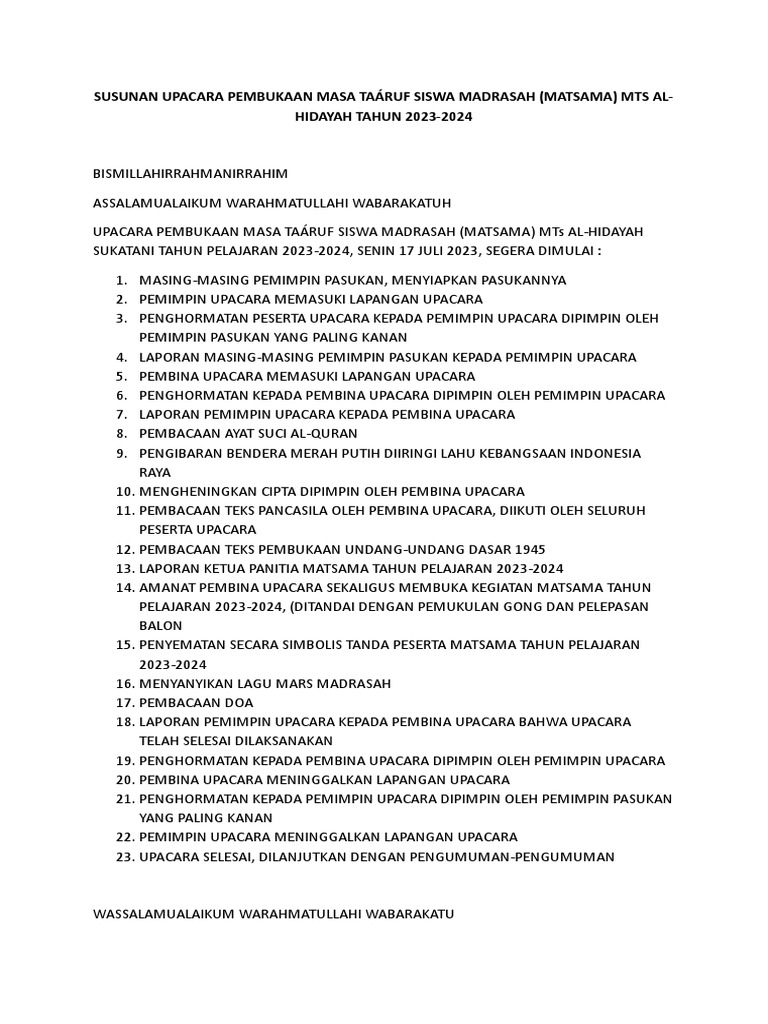 Teks MC Matsama | PDF | Sains & Matematika