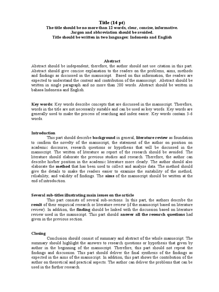 JMB-Template-Bahasa Inggris-OTH | PDF | Abstract (Summary) | Science