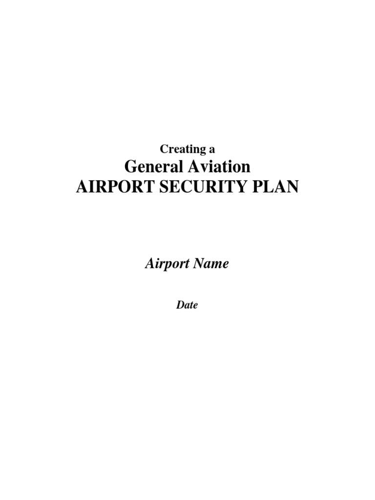 Creating A General Aviation Airport Security Plan NJ | PDF | Airport | Transportation Security ...