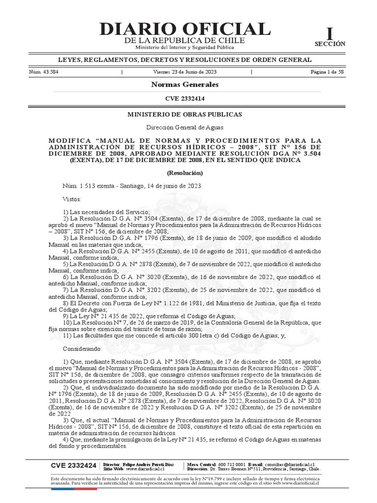 Modificación Manual DARH 1 | PDF | Chile | Entorno natural