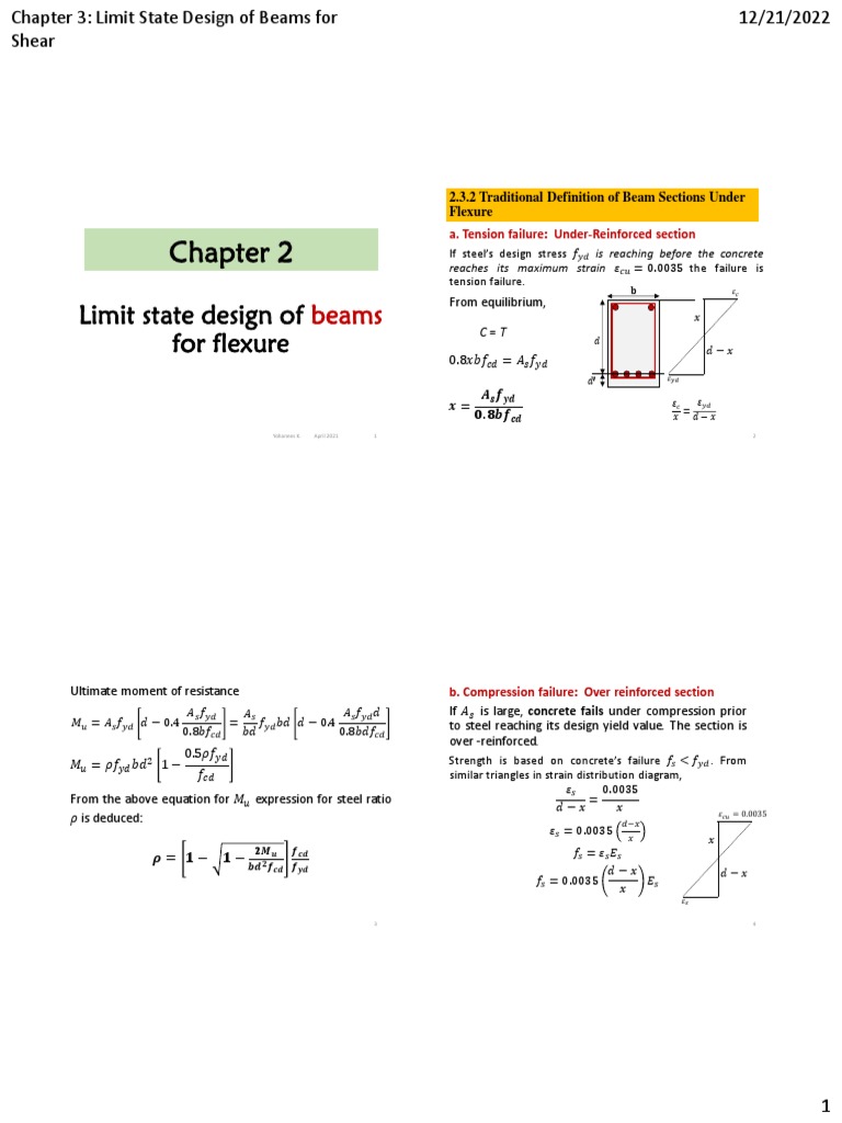 Limit State Design of Beams for Shear | PDF | Beam (Structure) | Bending