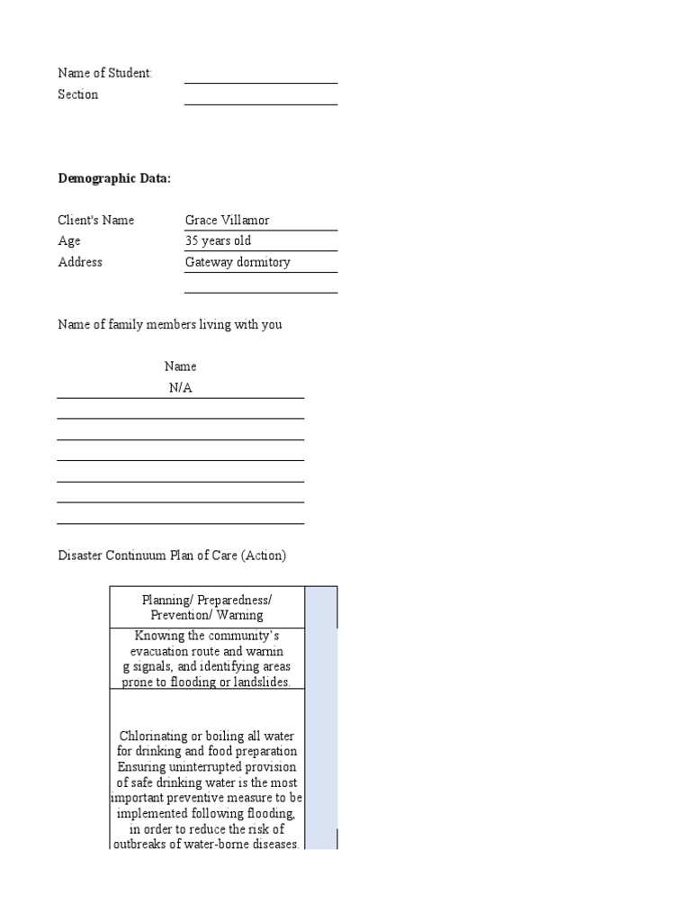 Disaster Continuum Plan Template | PDF | Emergency Management ...