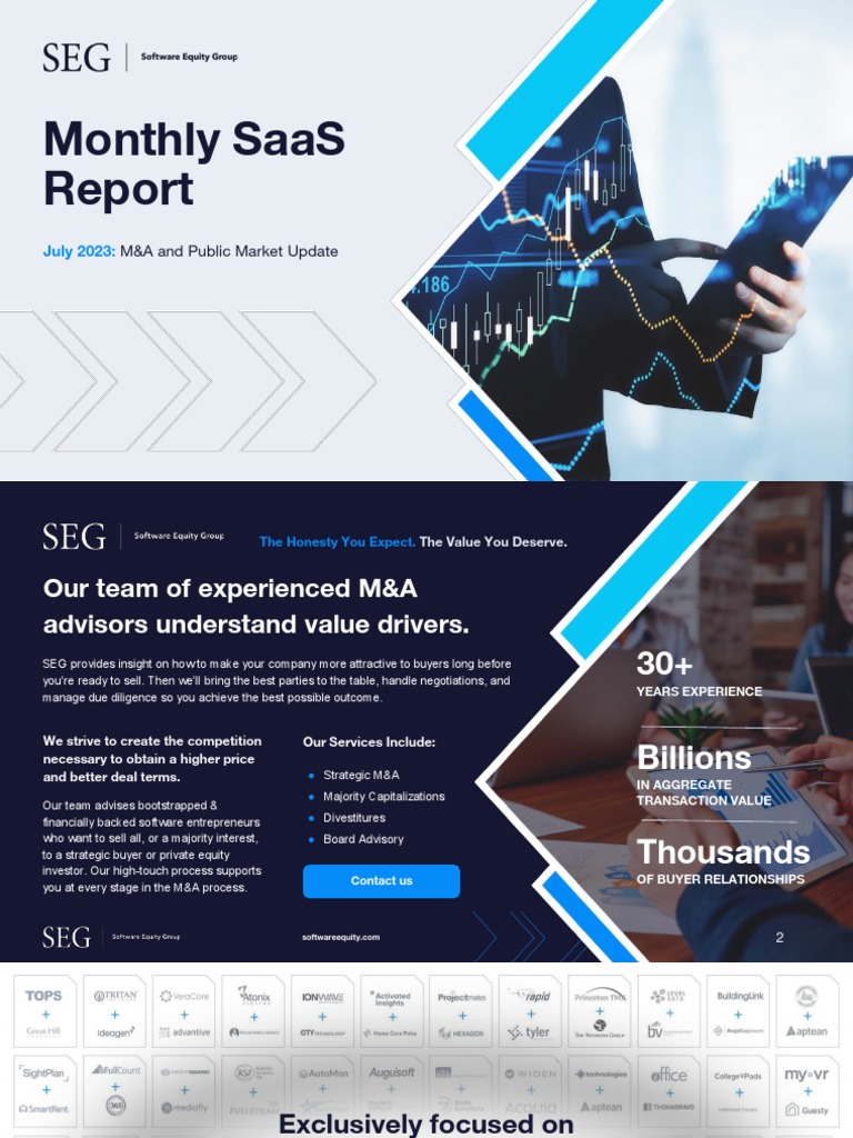 July 2023 SaaS M&A Market Insights | PDF | Mergers And Acquisitions ...