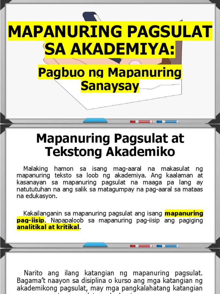 Mapanuring Pagsulat Sa Akademiya | PDF