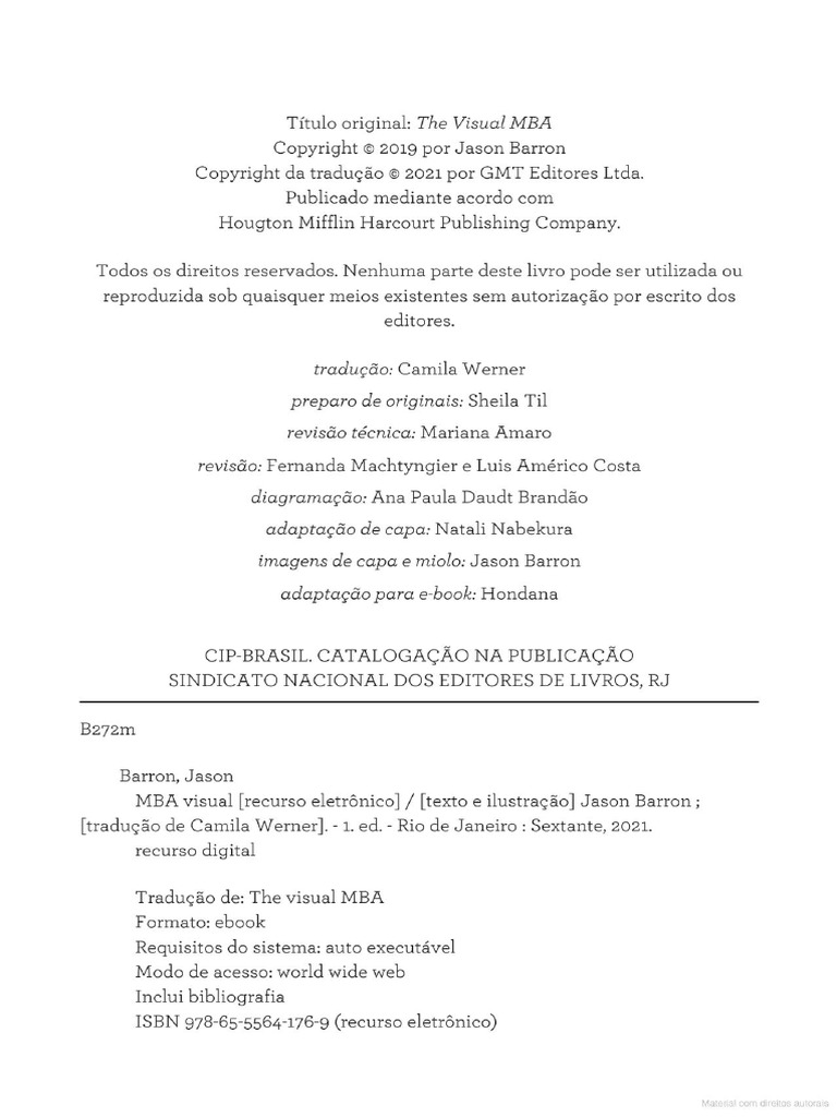 Livro MBA Visual Por Jason Barron | PDF