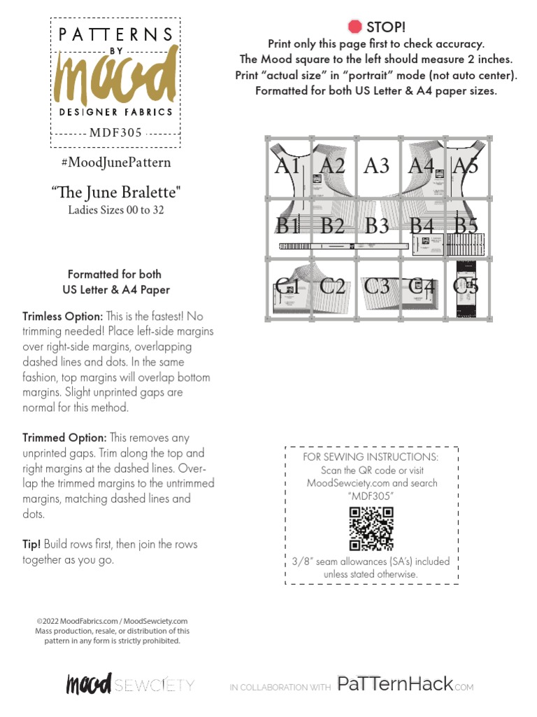 MDF305 June Pattern Letter A4 Tiled | PDF | Clothing | Stationery