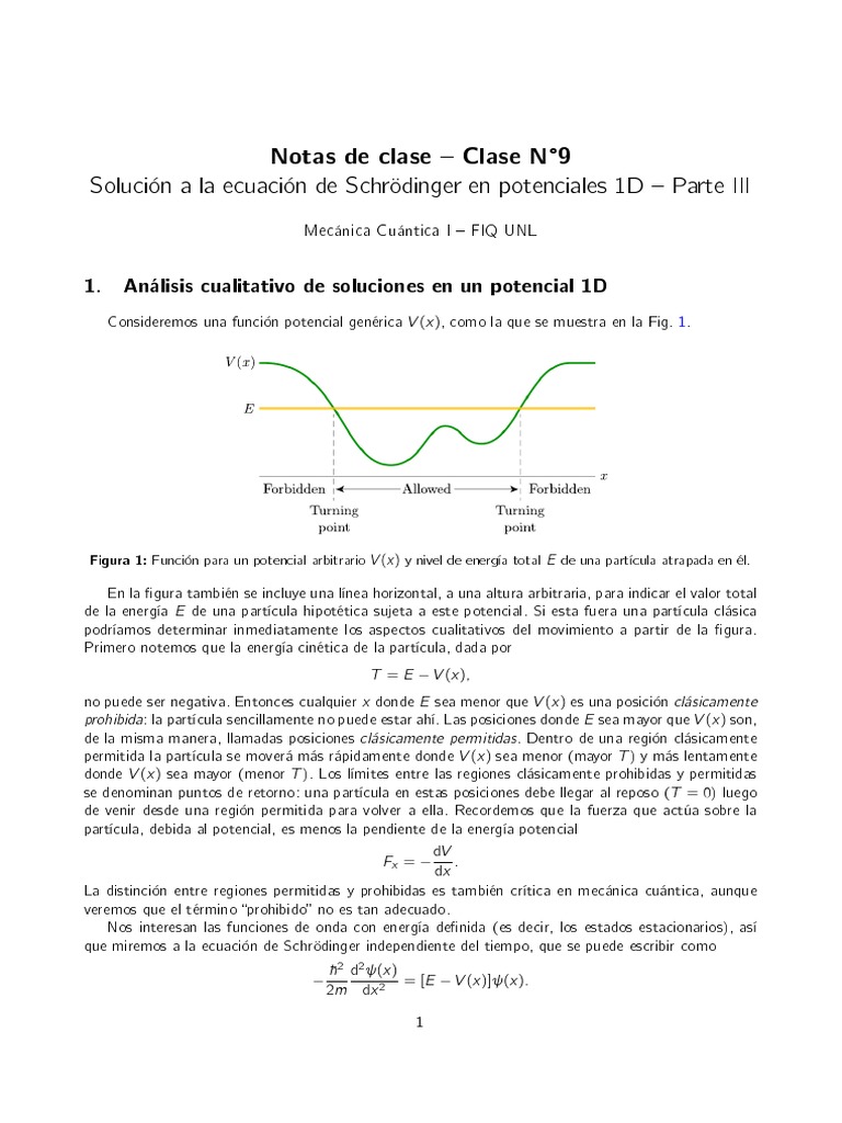 Clase 09 | PDF | Ecuación de Schrödinger | Olas